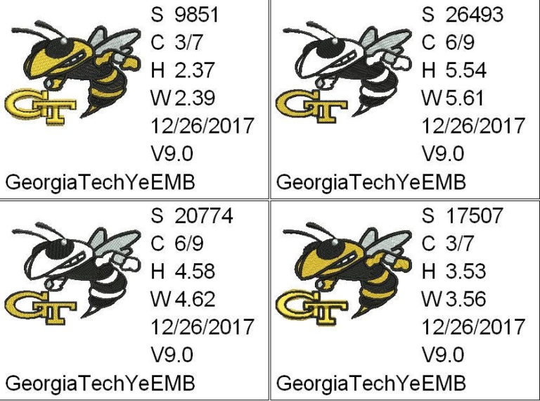 Georgia Tech Yellow Jackets - NCAA Sports Team Logo - 4 sizes ...
