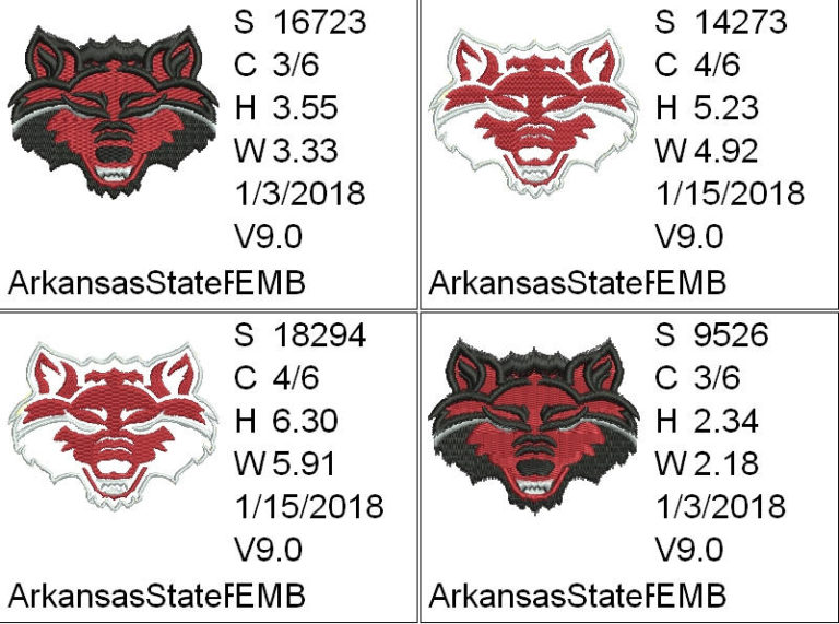 Arkansas State Red Wolves - NCAA Sports Team Logo - 4 sizes - Filled ...