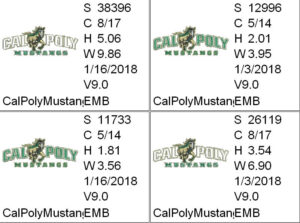 Cal Poly Mustangs - NCAA Sports Team Logo - 4 sizes - Filled Embroidery ...